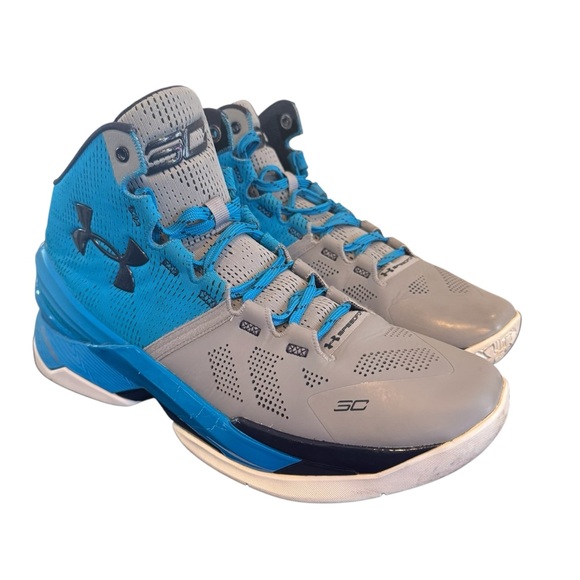 Under Armour | Shoes | Under Armour Curry 2 Electric Blue High Top 3 ...